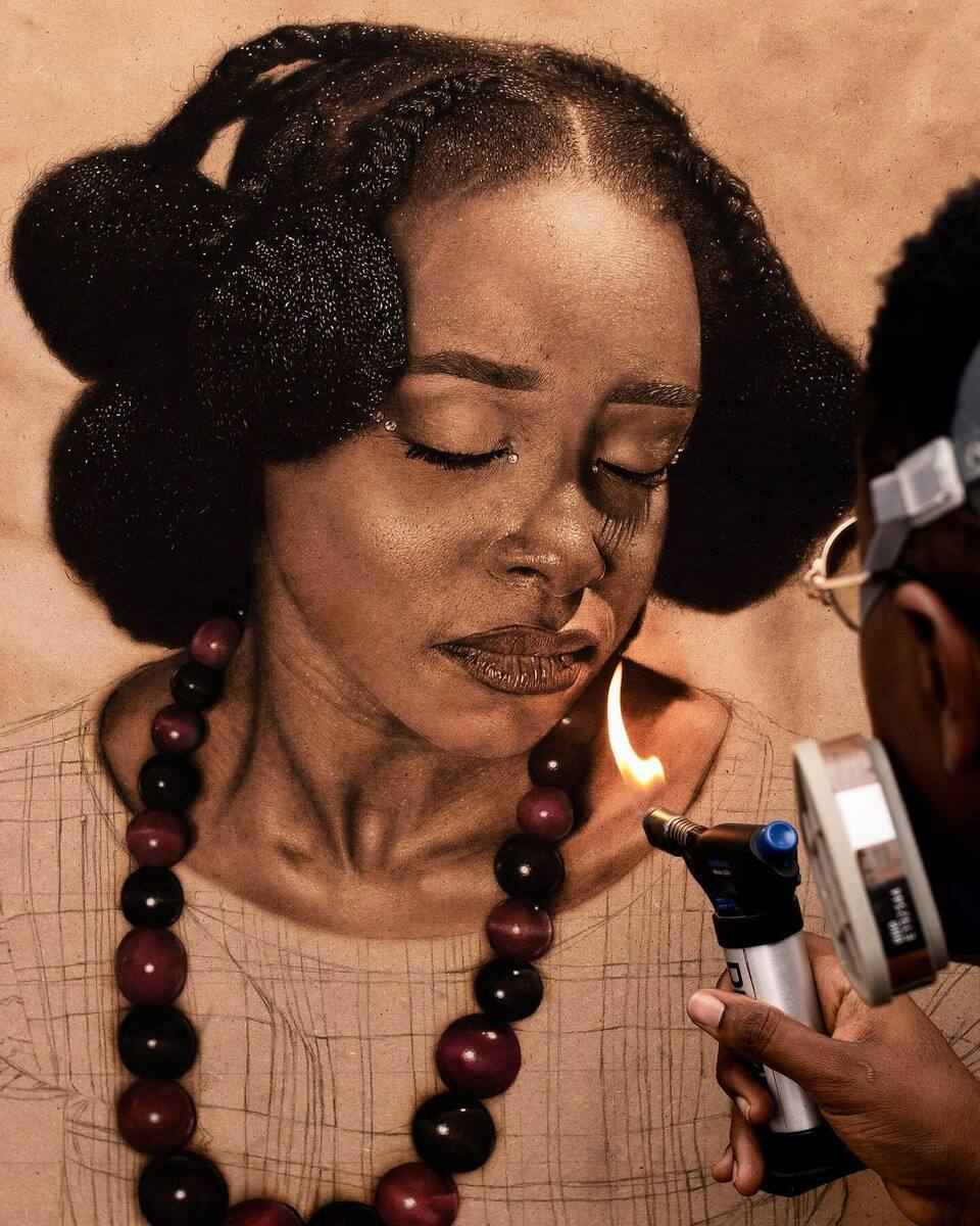 【圖輯】用獨特烙畫工藝創作的超逼真肖像畫｜大紀元時報 香港｜獨立敢言的良心媒體